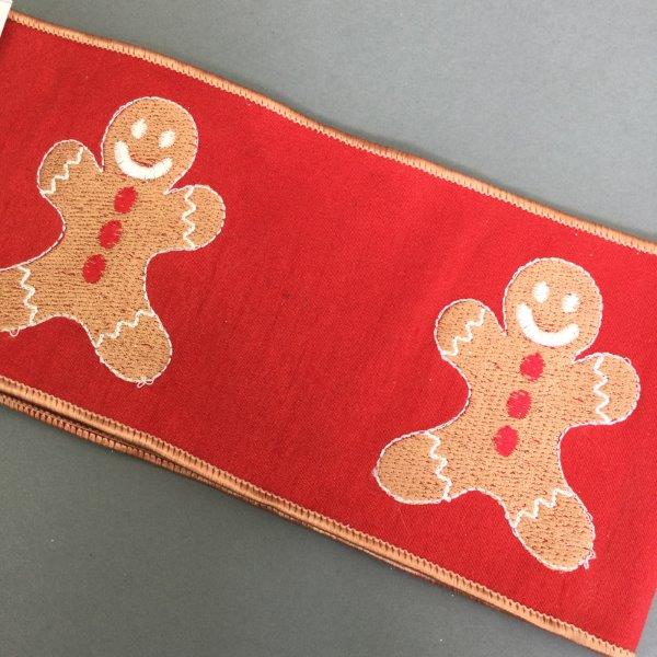 Embroded Gingerbread Man Ribbon – The Christmas Wonderland Store