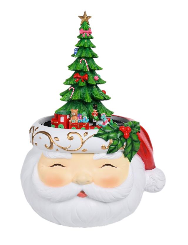 Musical Tree sitting in a Santa Pot – The Christmas Wonderland Store