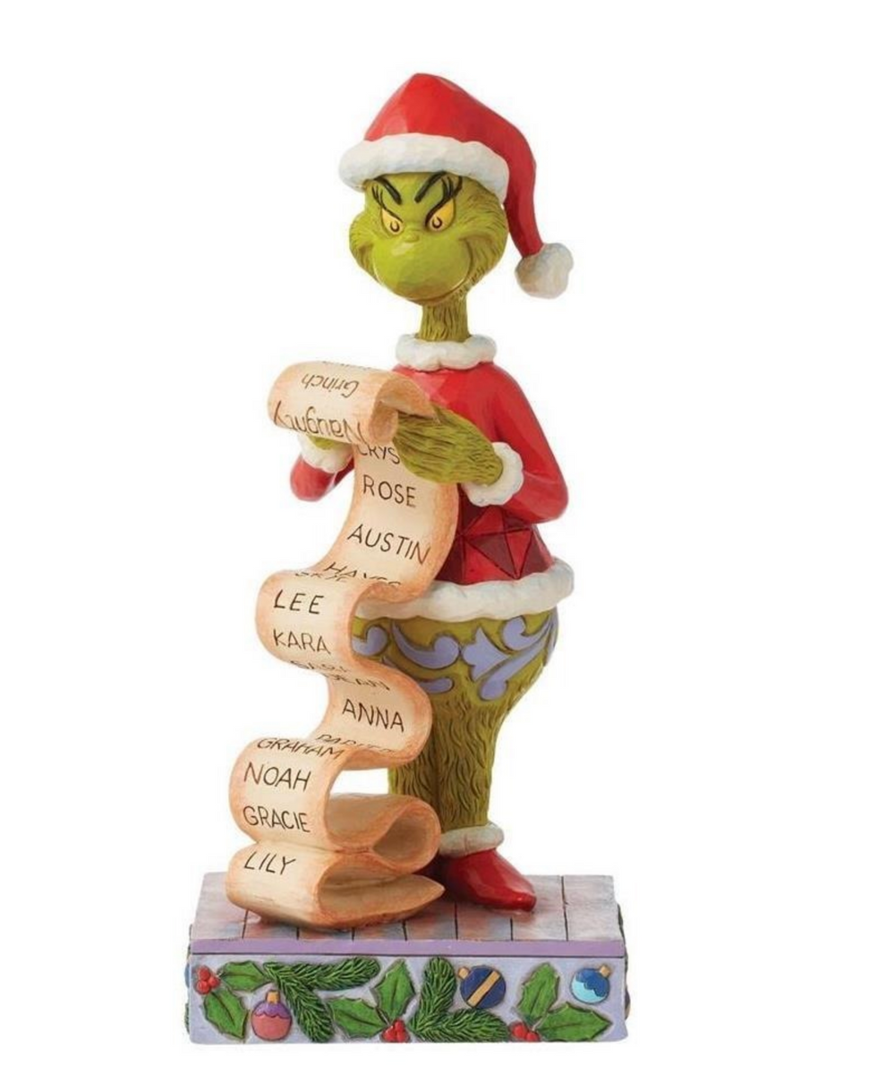 Jim Shore - The Grinch - Grinch Holding List – The Christmas Wonderland ...