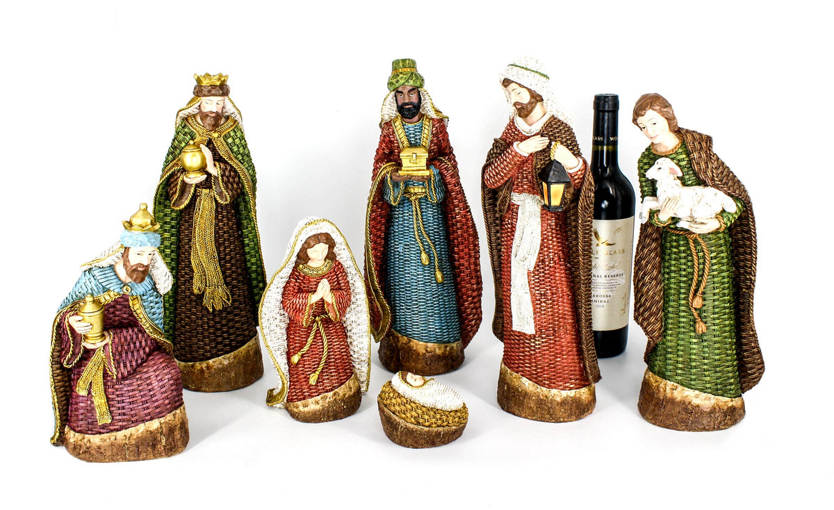 Aged Coloured 7 Piece Nativity – The Christmas Wonderland Store